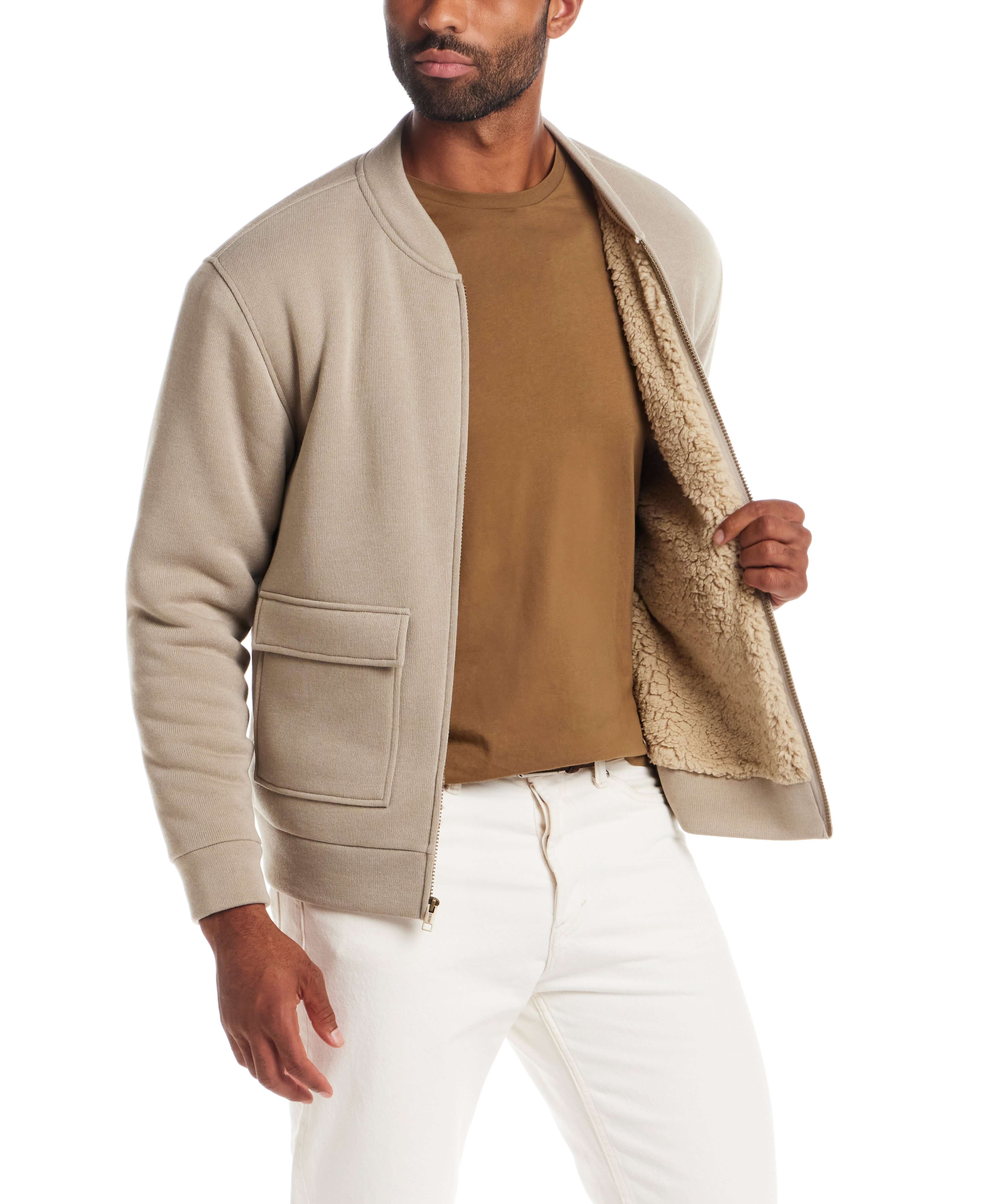Sherpa Lined Bomber Jacket in Abbey Stone | Weatherproof® Vintage